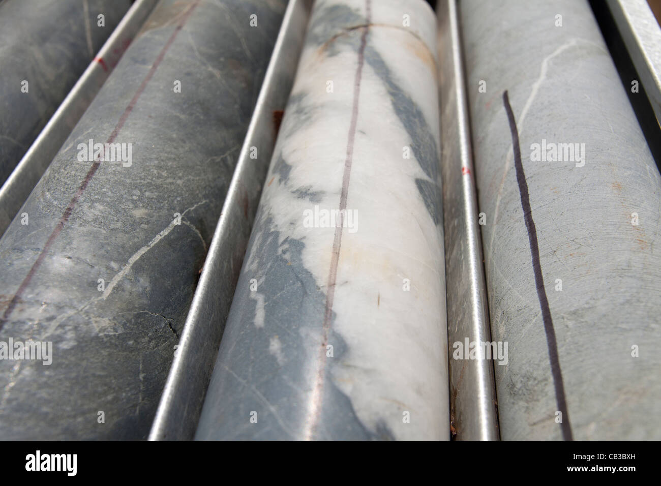 Diamond drill core marked up for sampling Stock Photo - Alamy