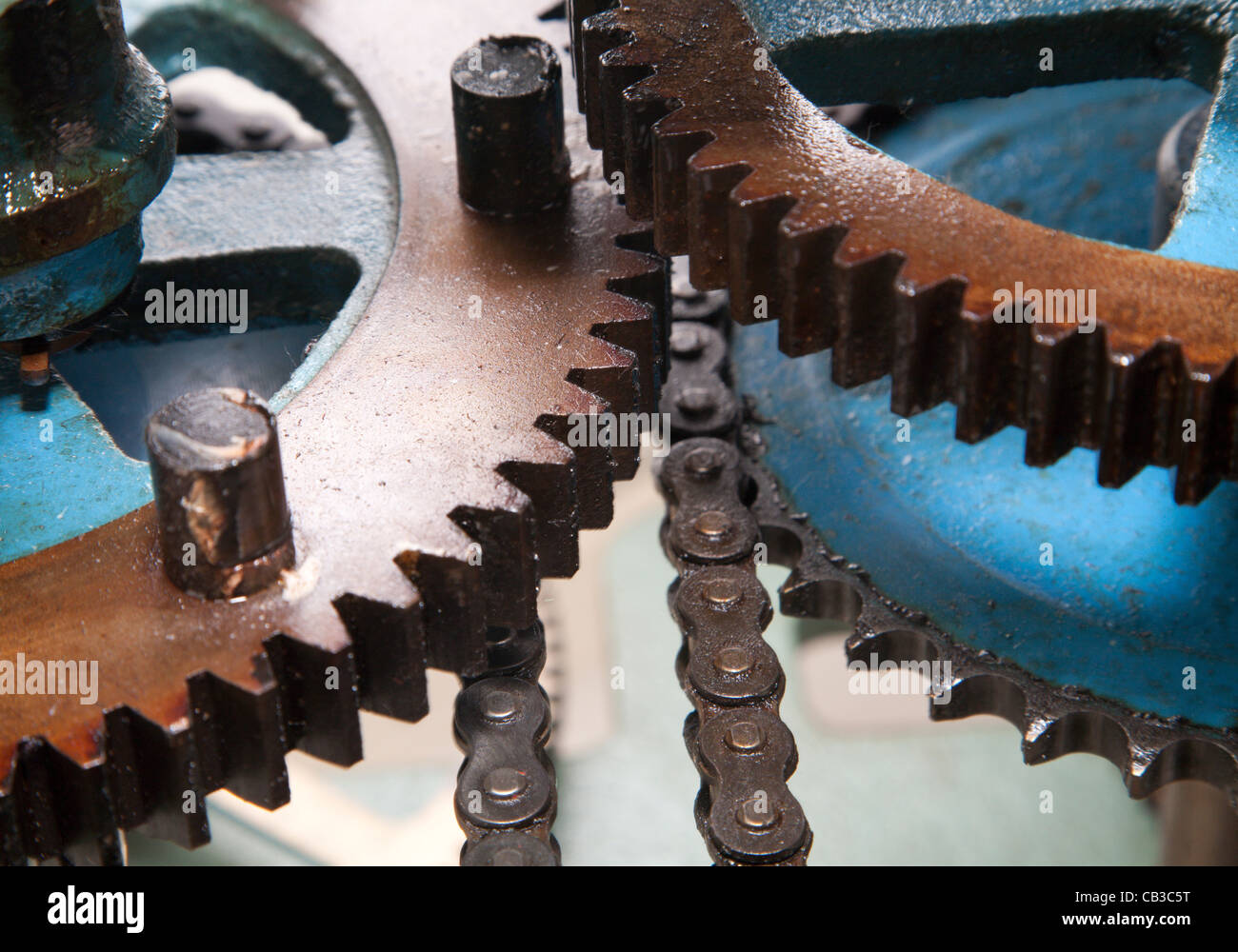 detail of clockwork from clock tower Stock Photo - Alamy