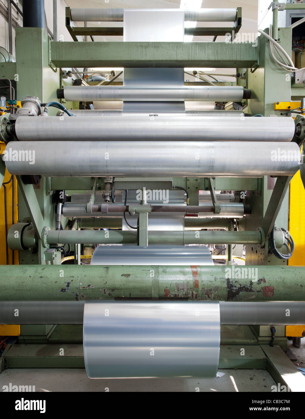 Details of a printing machine inside factory Stock Photo - Alamy