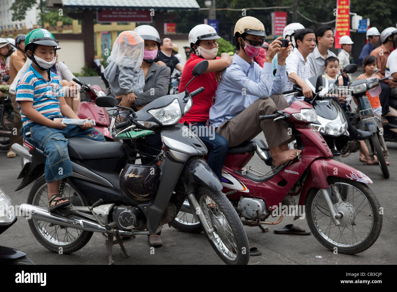 Vietnam, Ho Chi Minh City, Motorbike Traffic Stock Photo - Alamy