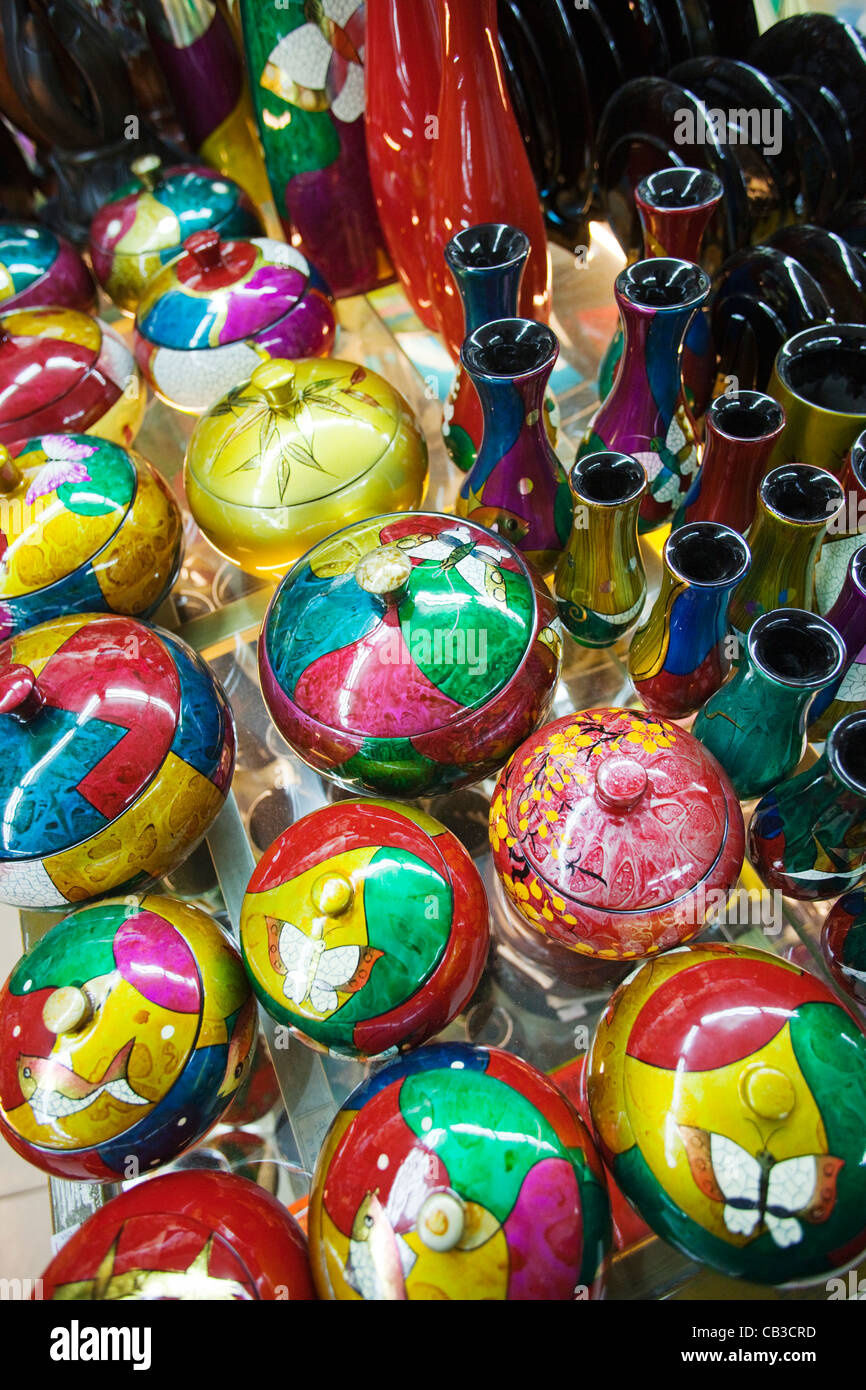 Vietnam, Ho Chi Minh City, Ben Thanh Market, Lacquerware Shop Stock ...
