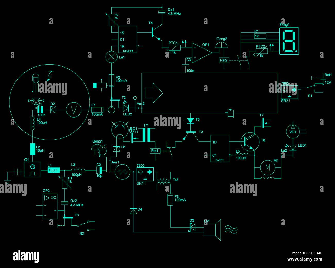 abstract electrical circuit Stock Photo - Alamy