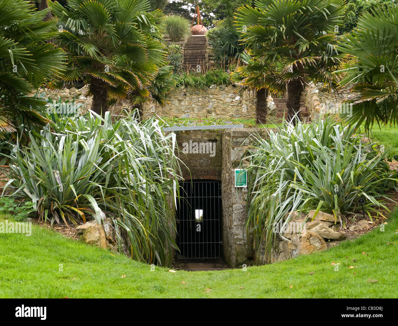 Entrance to the tunnel leading from the Botanical Gardens at Ventnor ...
