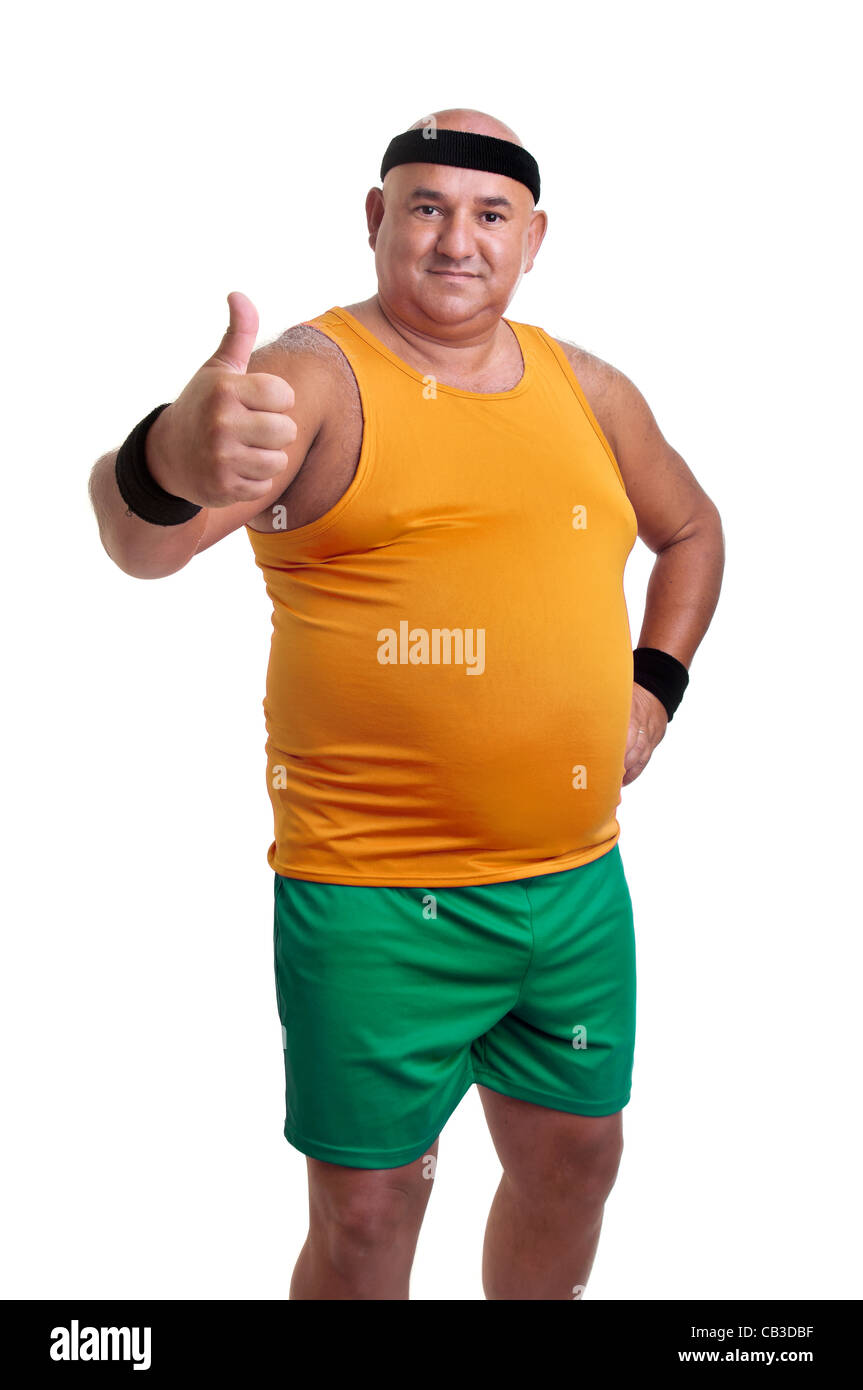 Large fitness man isolated in white Stock Photo - Alamy