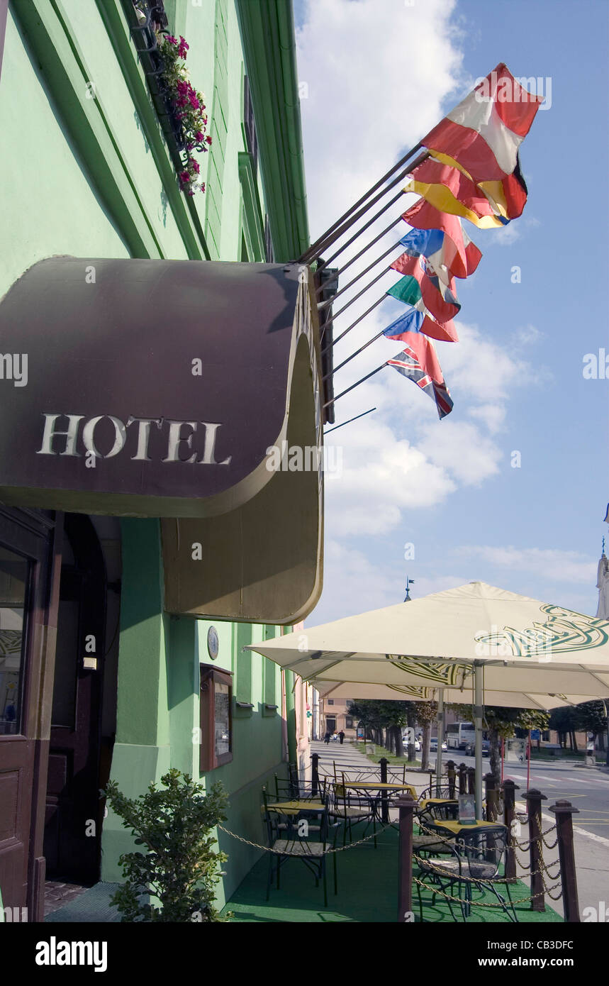 Flags at hotel entrance hi-res stock photography and images - Alamy