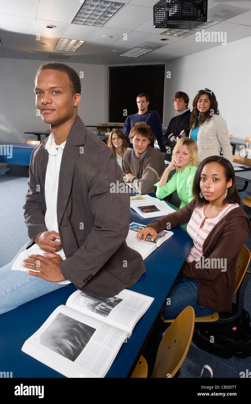 Portrait of Teacher and students in the classroom Stock Photo - Alamy