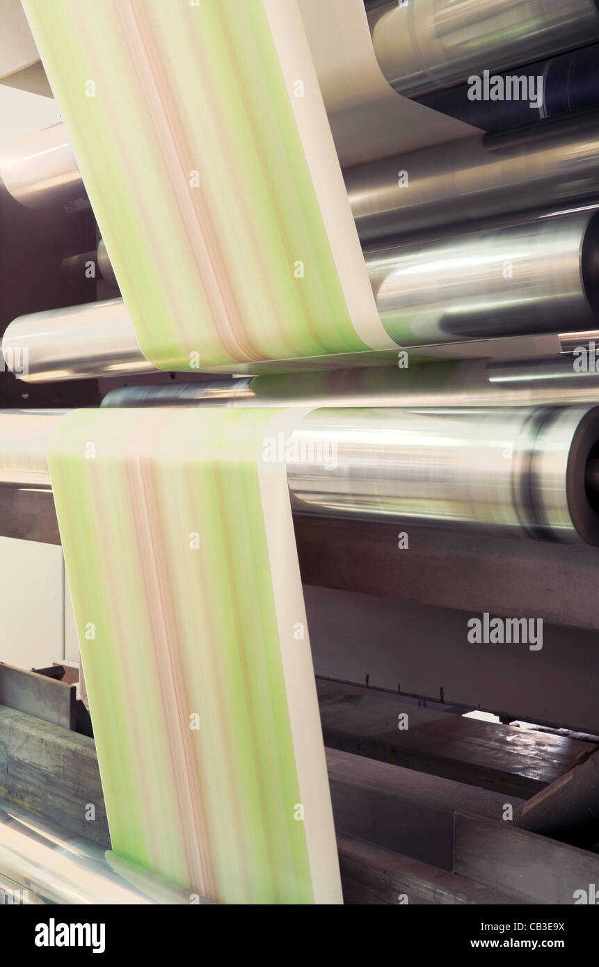 Details of a printing machine inside factory Stock Photo - Alamy