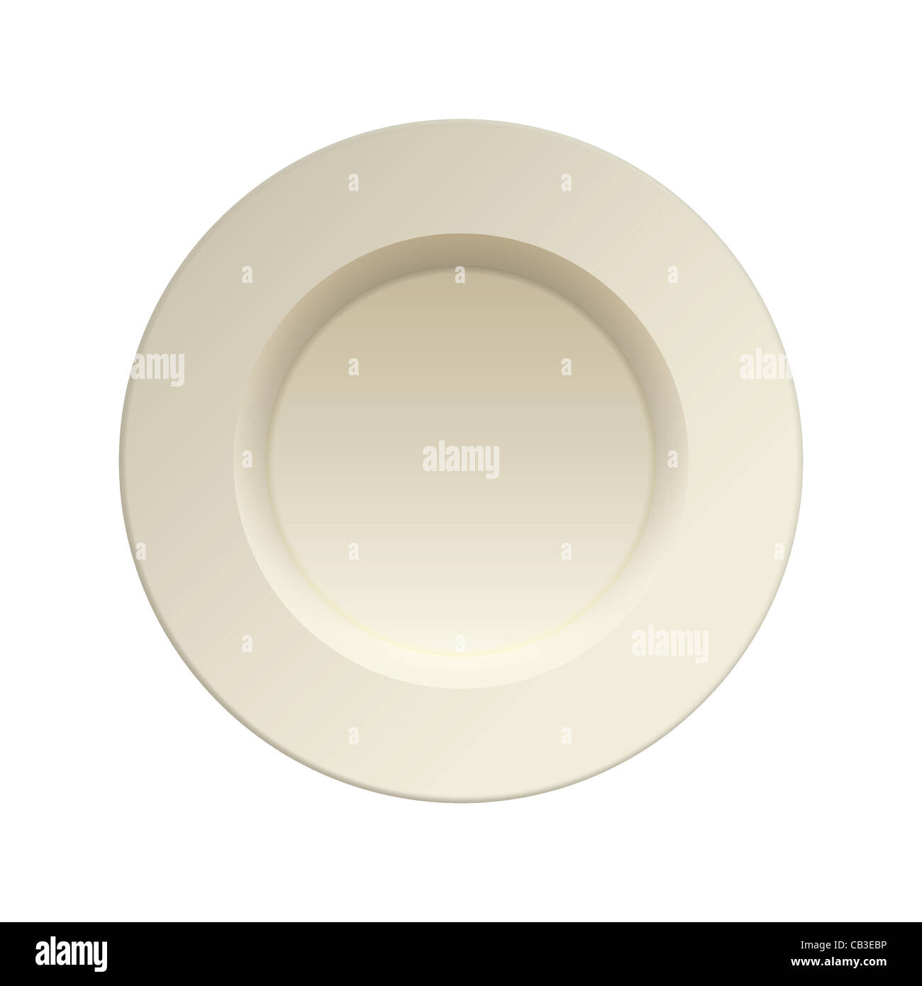 Cream china plate for dinner service clean Stock Photo - Alamy