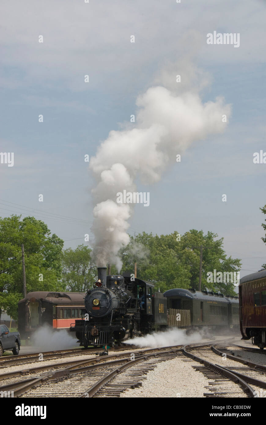 Southern 2-8-0 Steam locomotive number 401, built in December 1907, at ...