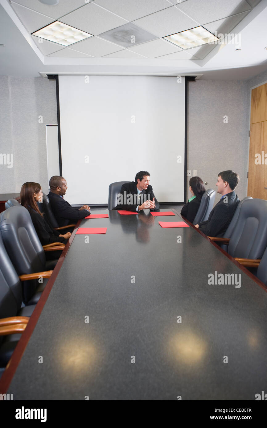Business executives in a meeting in a formal conference room Stock ...