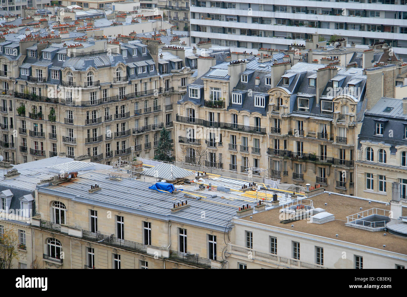 City of Paris, the buildings, view of the Eiffel Tower (France Stock ...