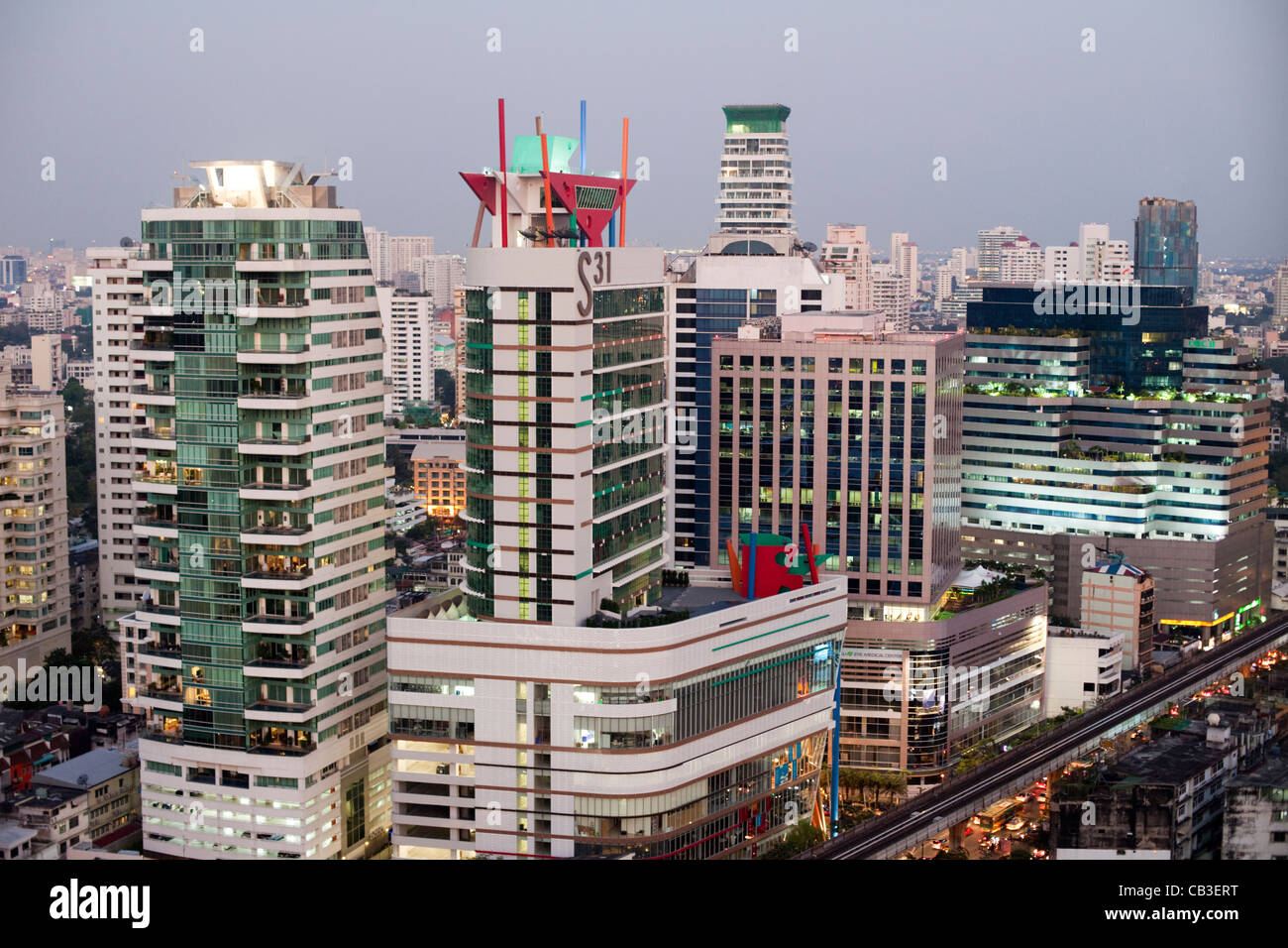 Thailand, Bangkok, Silom Area Skyline Stock Photo - Alamy