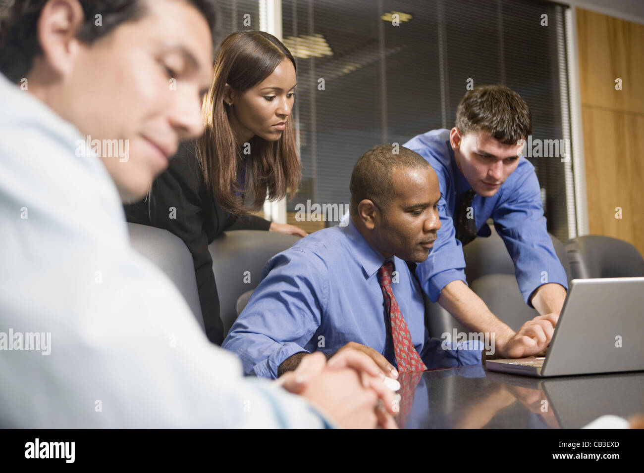 Business colleagues at a working meeting in a conference room Stock ...