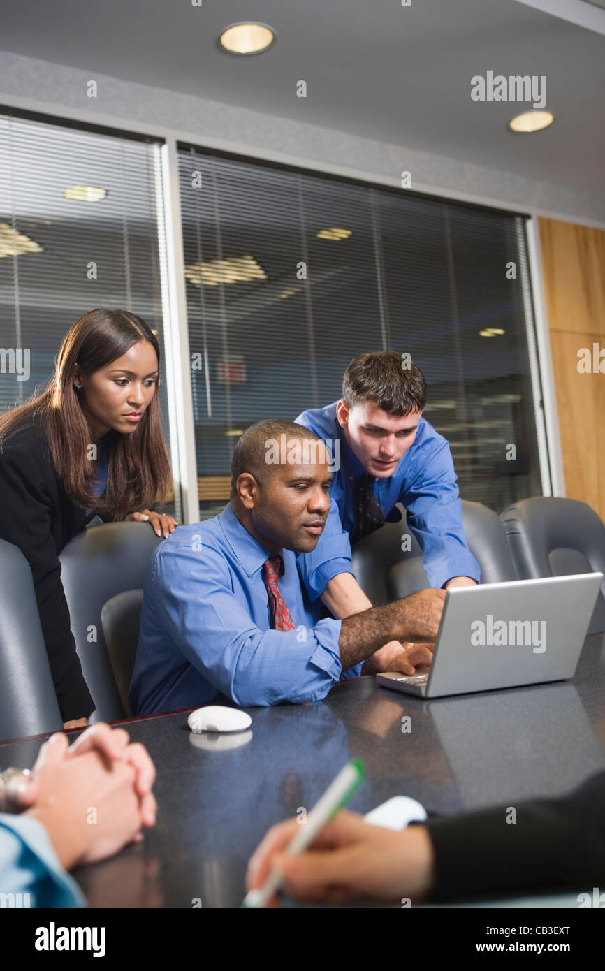 Business colleagues at a working meeting in a conference room Stock ...