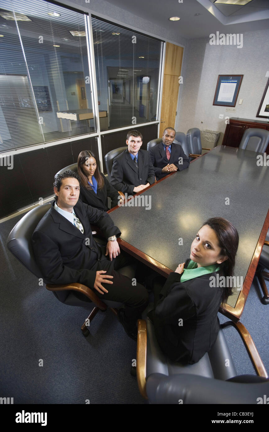 Portrait of business executives in a formal conference room Stock Photo ...