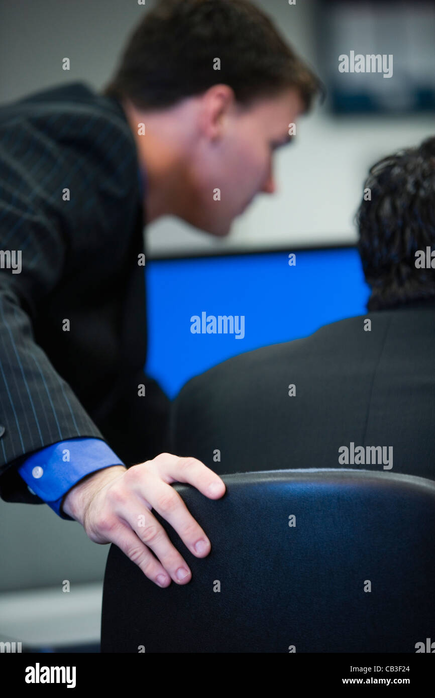 Man back office chair standing up hi-res stock photography and images ...