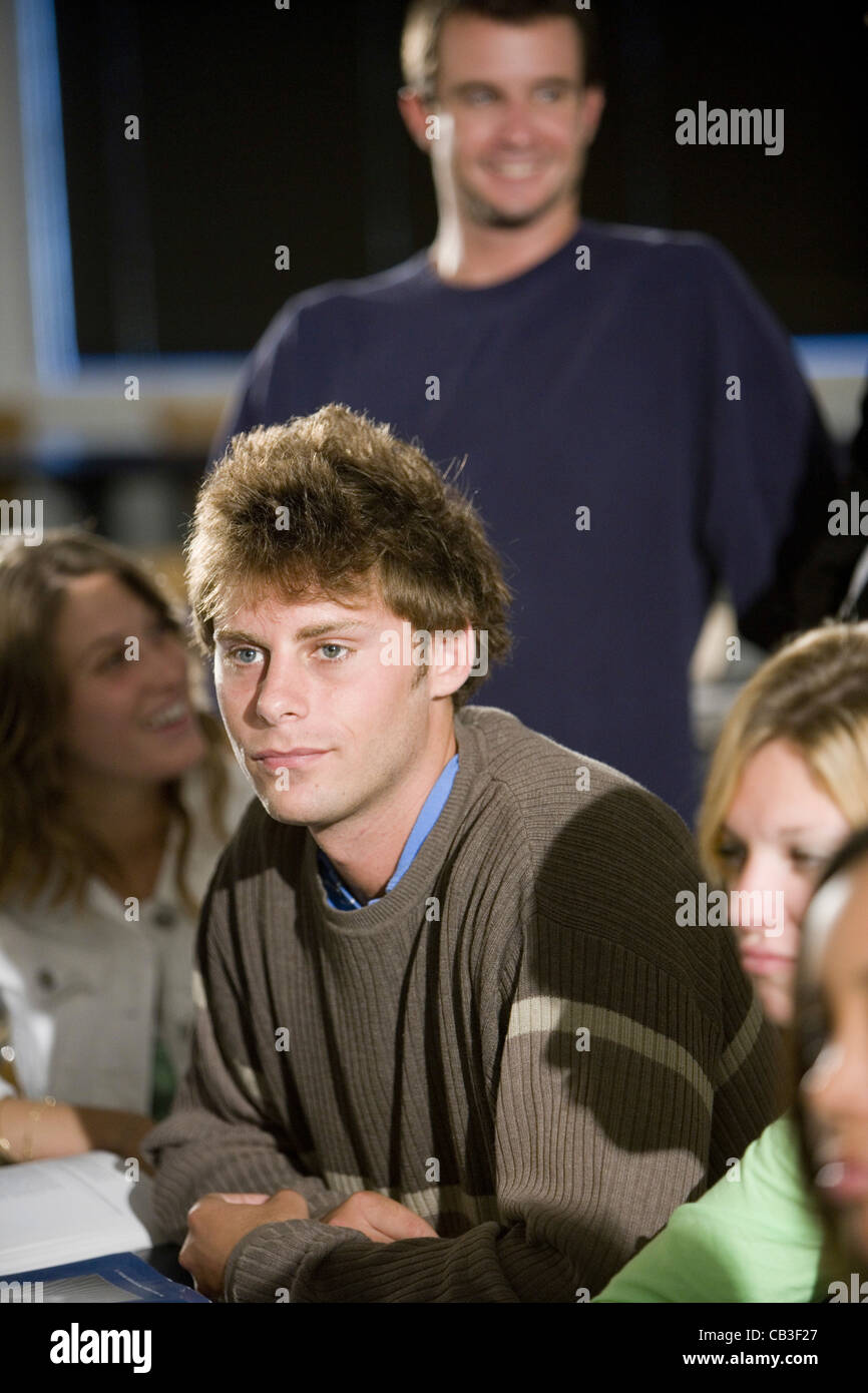 Students sitting in the classroom Stock Photo - Alamy