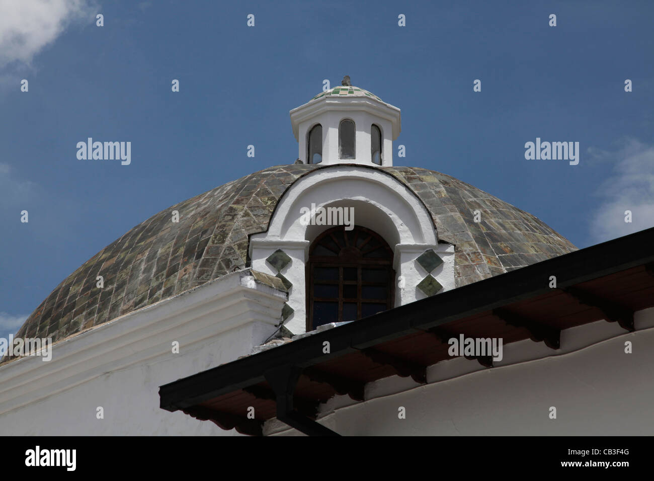 Ecuador. Colonial architecture in the old centre of Quito Stock Photo ...