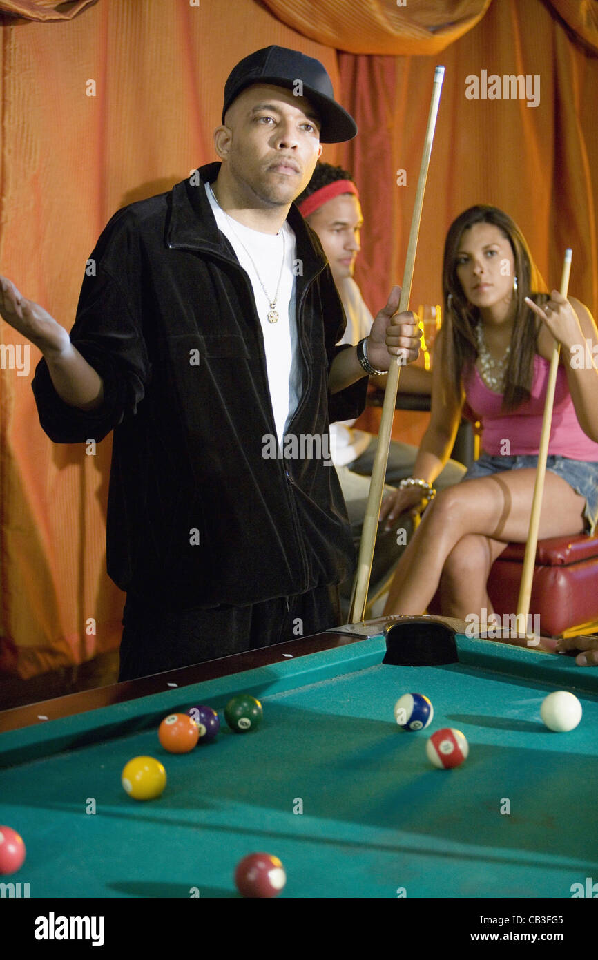 Woman in billiard hall hi-res stock photography and images - Alamy