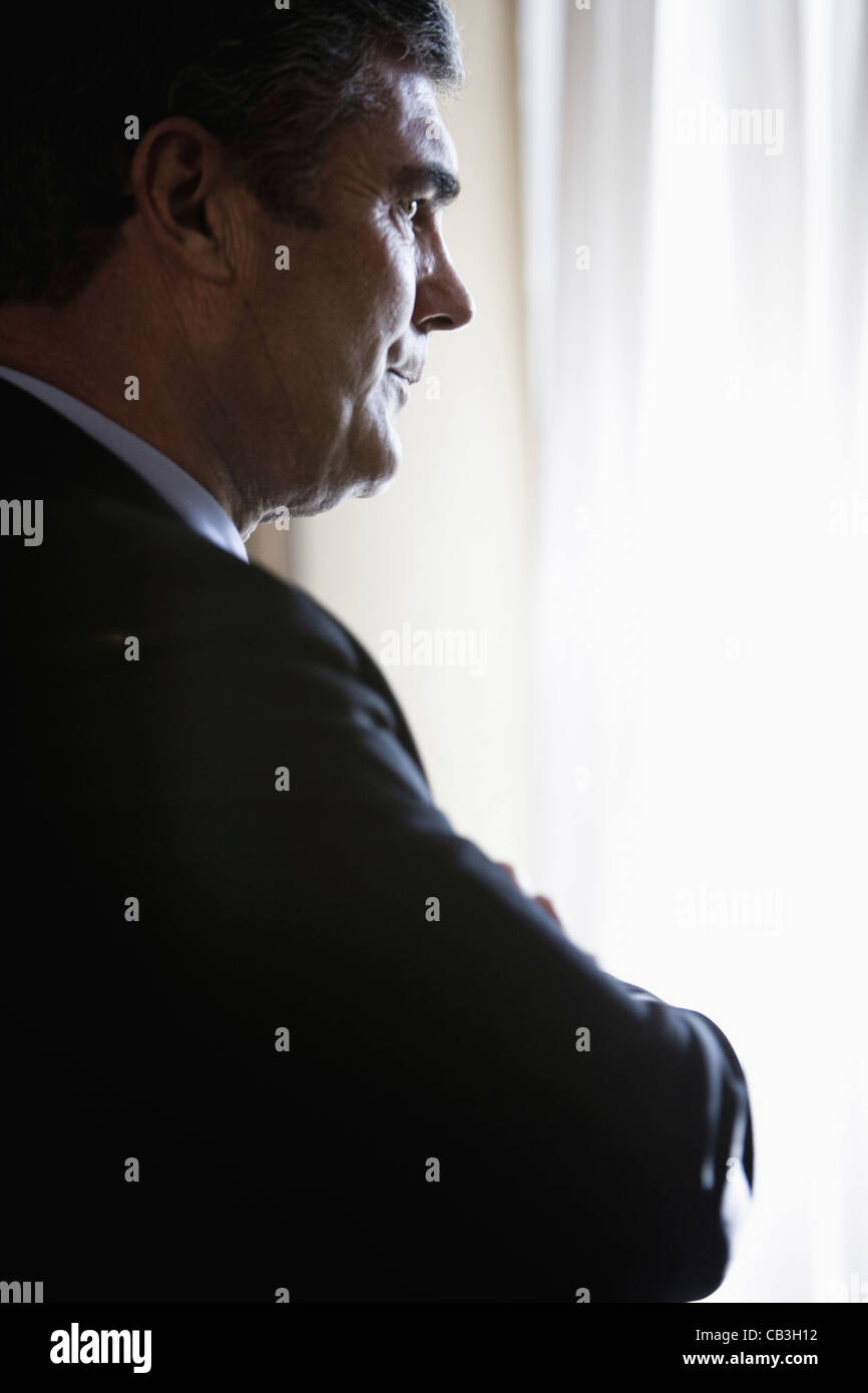 Businessman in contemplative mood hi-res stock photography and images ...