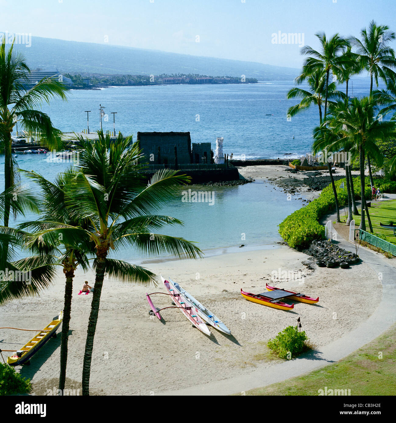 Kamakahonu Beach Kailua-Kona Big Island Hawaii Stock Photo - Alamy
