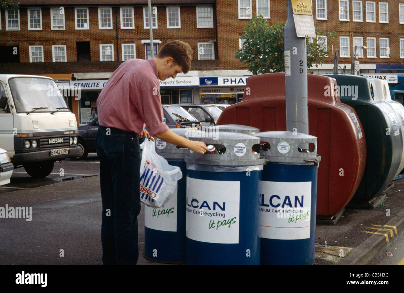 Aluminium Recycling Bins Stock Photo - Alamy
