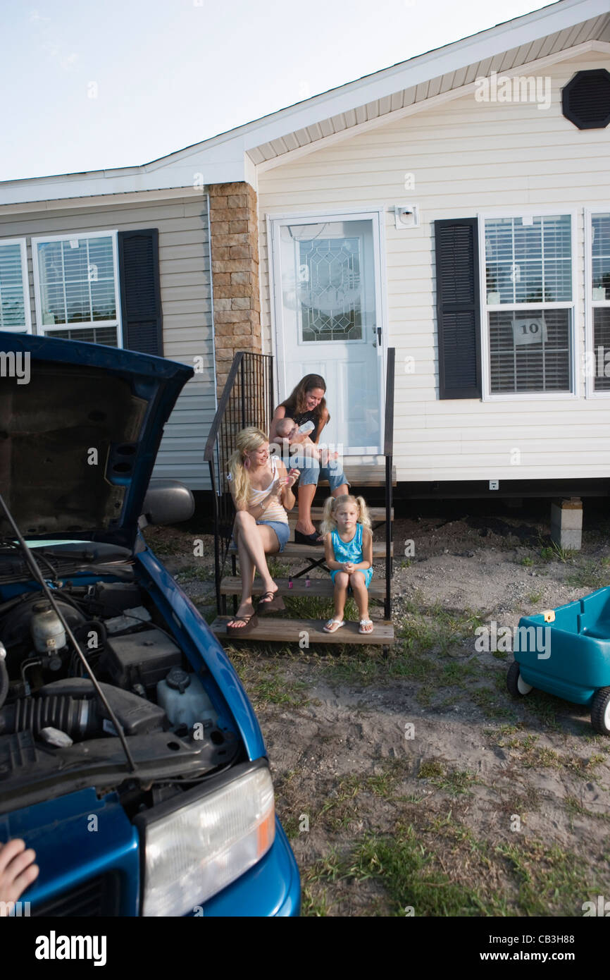 Car repairing mother and children hi-res stock photography and images ...