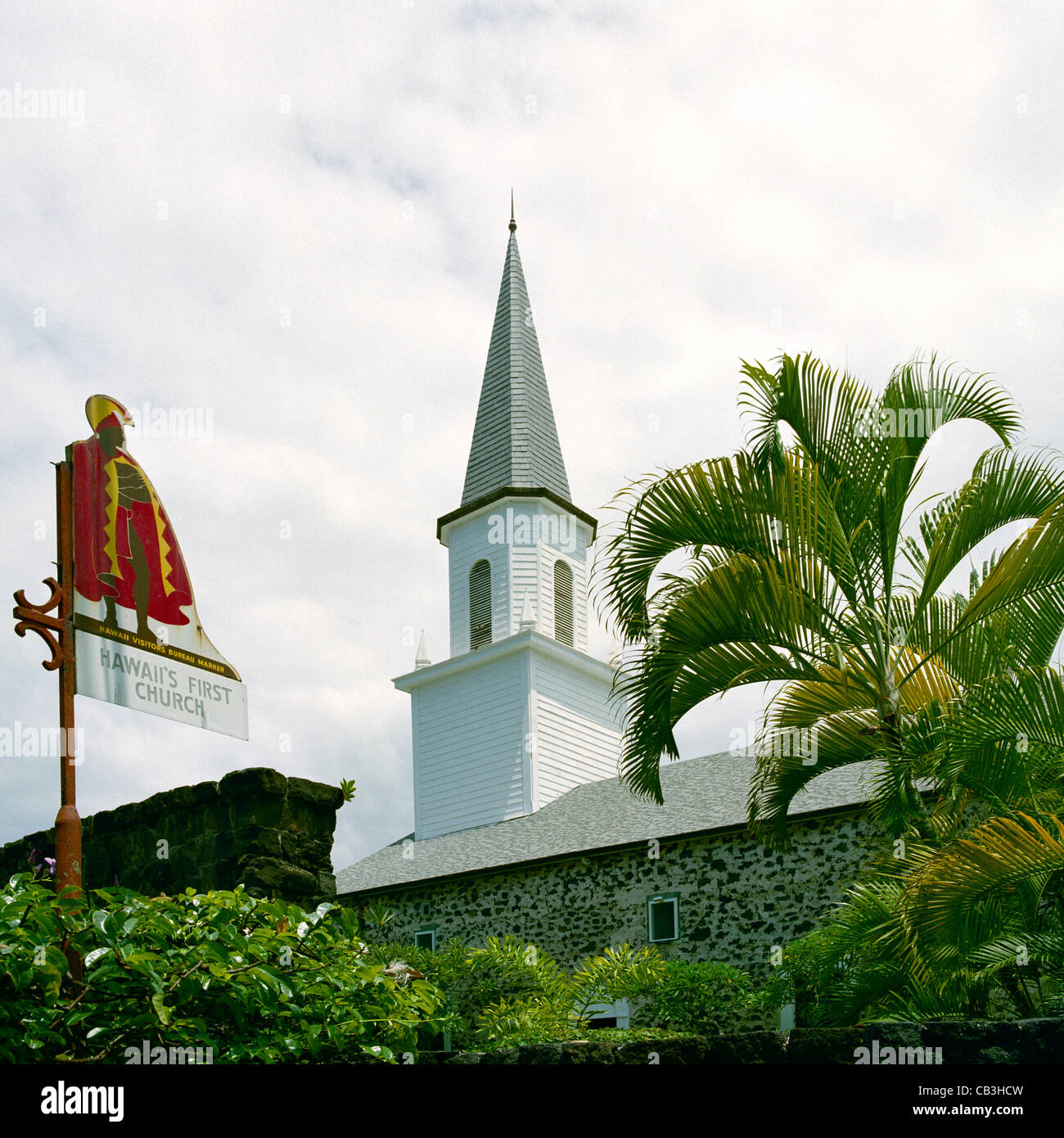 Mokuaikaua Church Kailua-Kona Big Island Hawaii Stock Photo - Alamy
