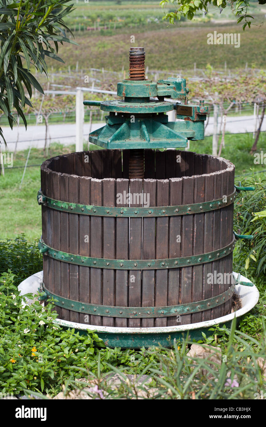 Old Grape press Stock Photo - Alamy