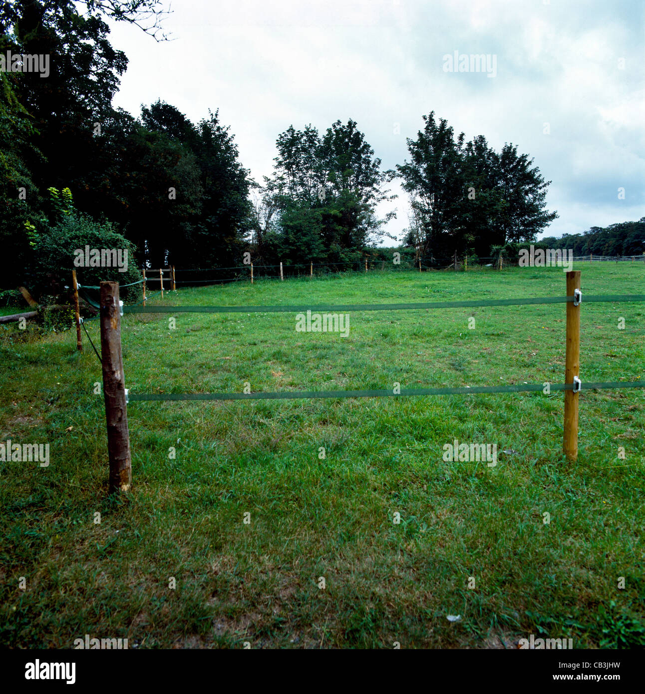 Fence And Field Stock Photo - Alamy