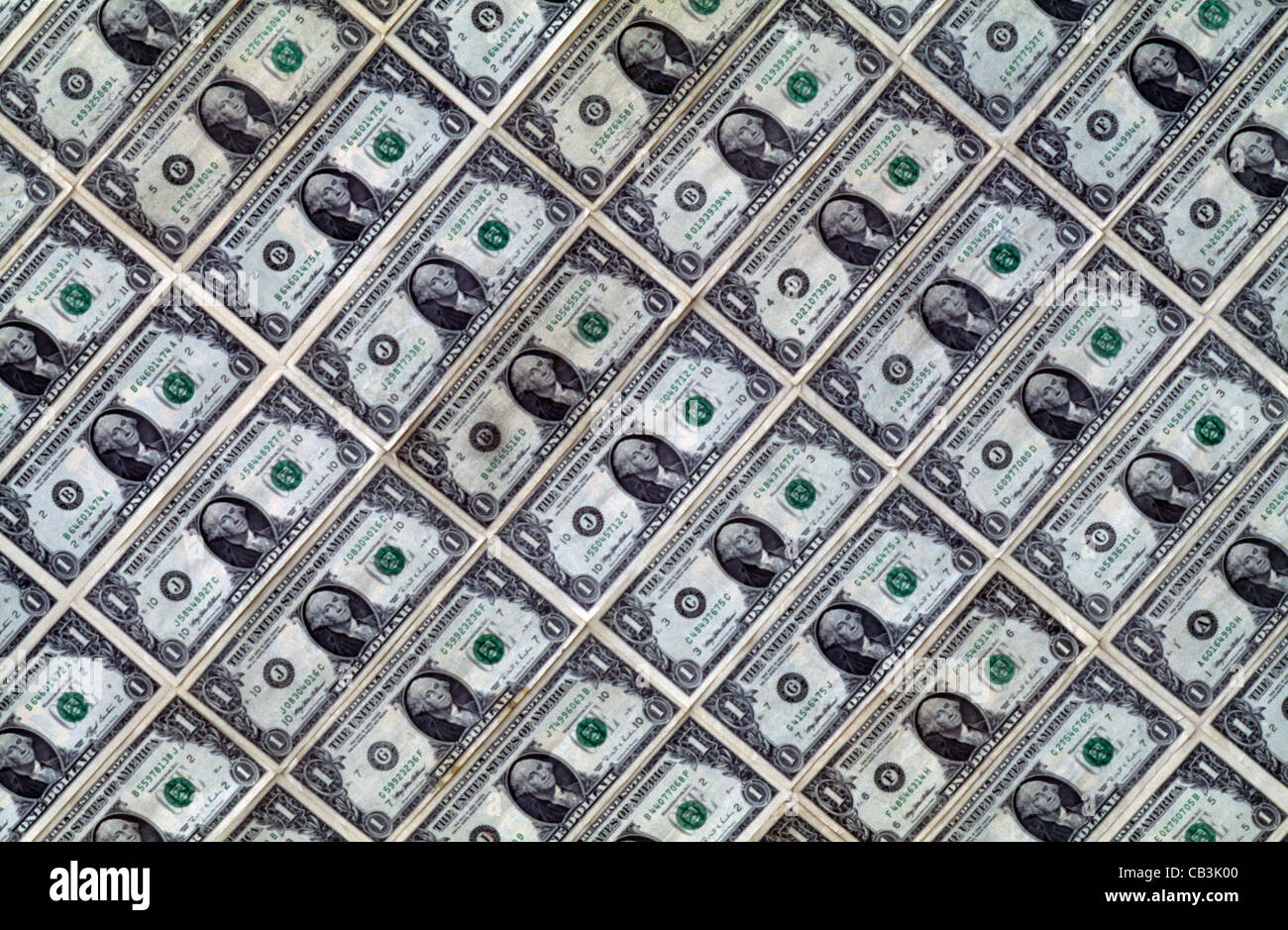 Dollar Bills Straight Lines Diagonal Stock Photo - Alamy