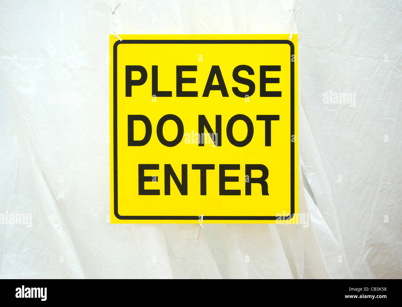 Yellow do not enter sign Stock Photo - Alamy