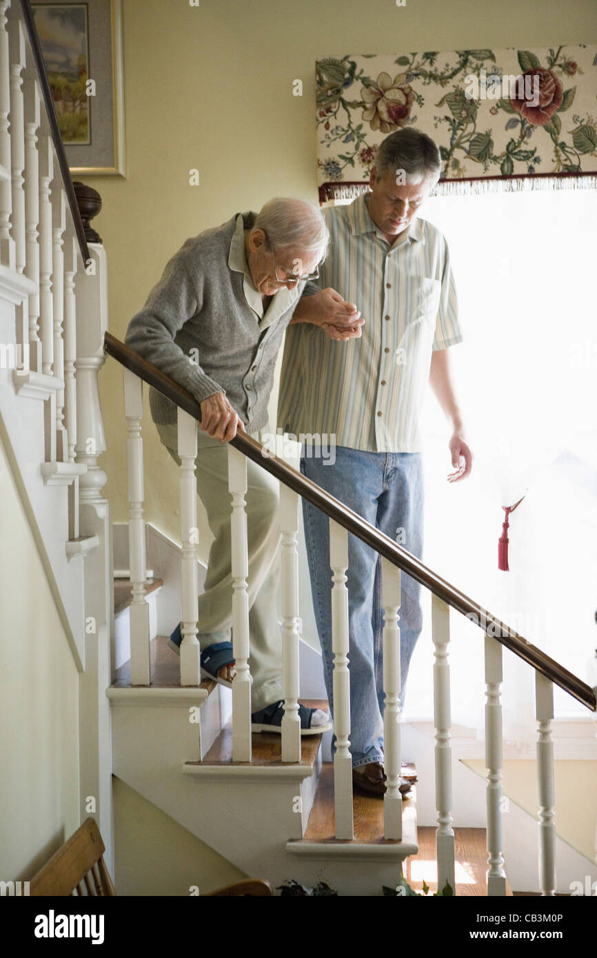 Man home stairs walks hi-res stock photography and images - Alamy