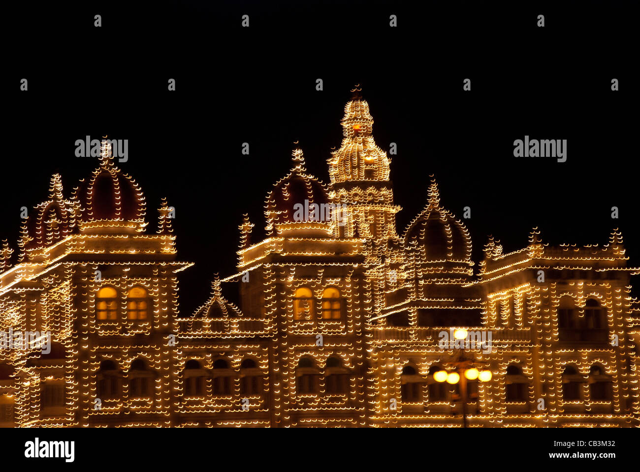Mysore palace illumination, india hi-res stock photography and images ...