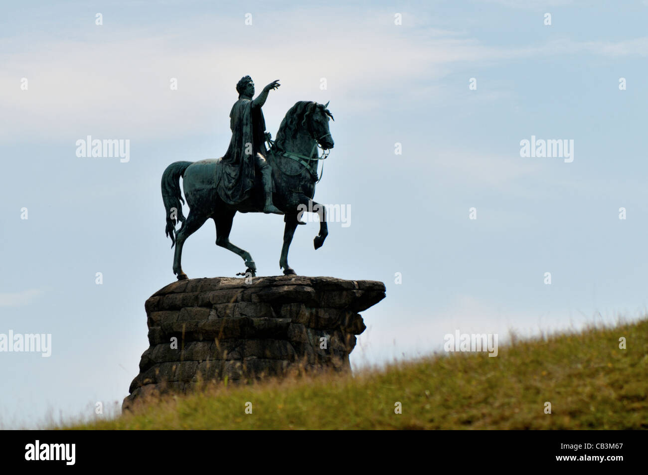 Statue of King George III on his horse at Windsor park - London, UK ...