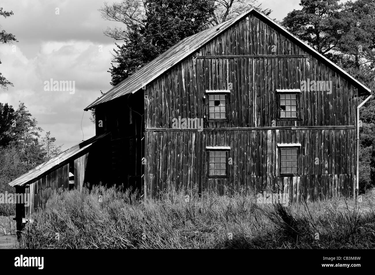 Old mill window Black and White Stock Photos & Images - Alamy