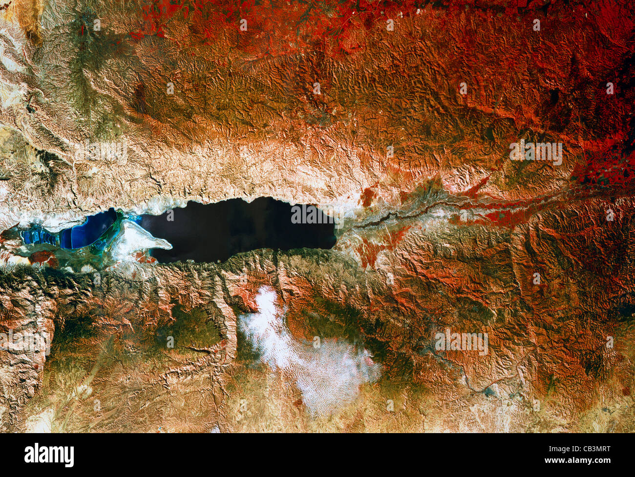 Infrared Picture Earth From Space False Colour Stock Photo - Alamy