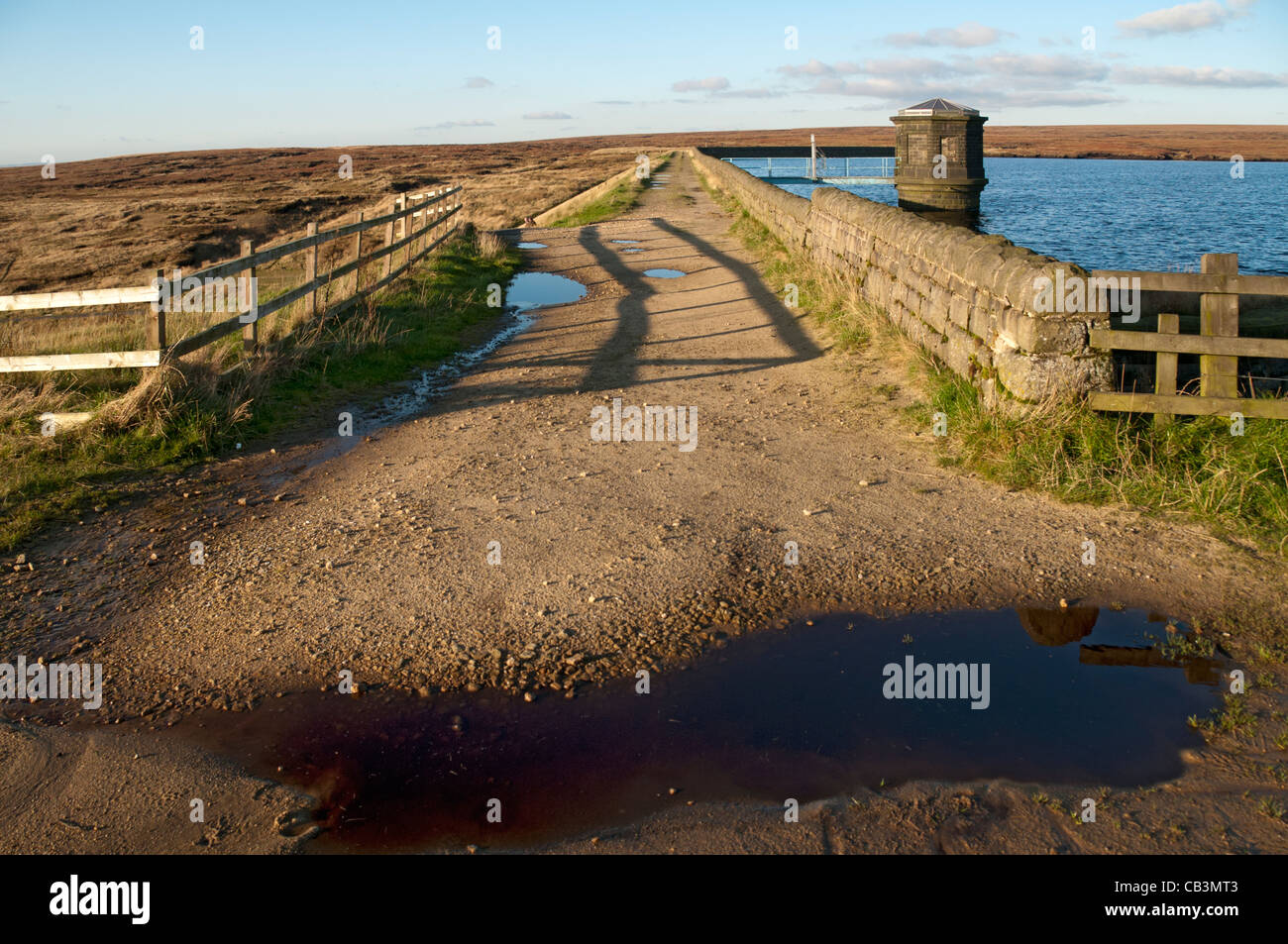 Chew reservoir and dam, Saddleworth, Oldham district, Greater ...
