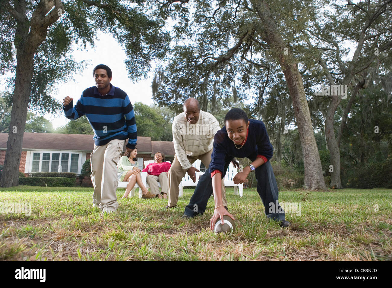 Kids Playing Backyard Football