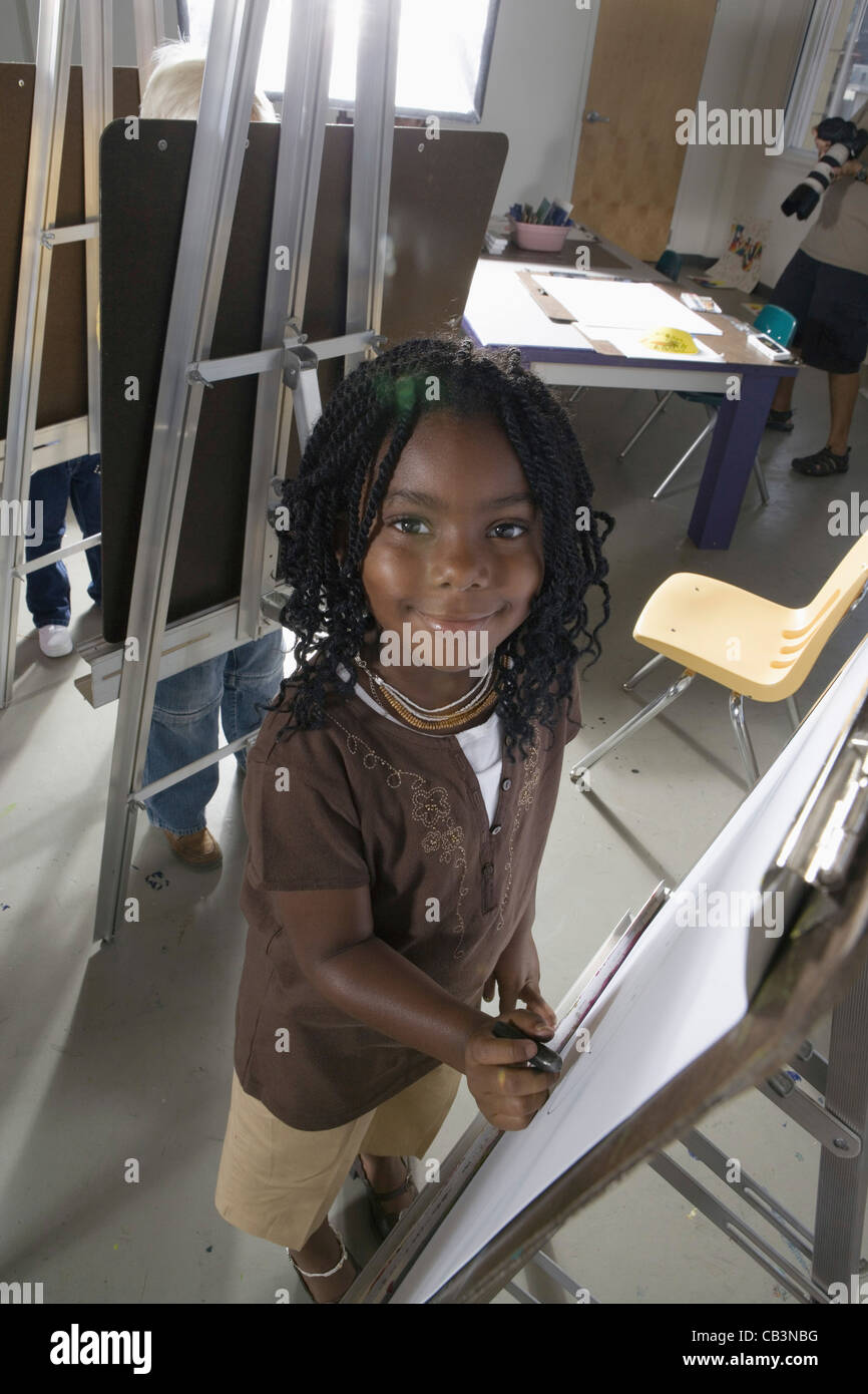 Painting easels in class hi-res stock photography and images - Alamy