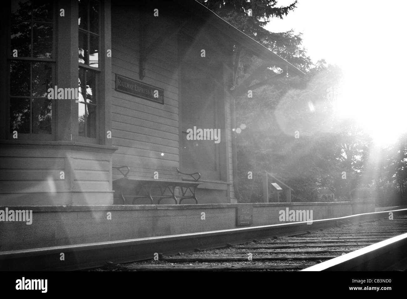 A historic train depot at Old Falls Village Menomonee Falls Wisconsin ...