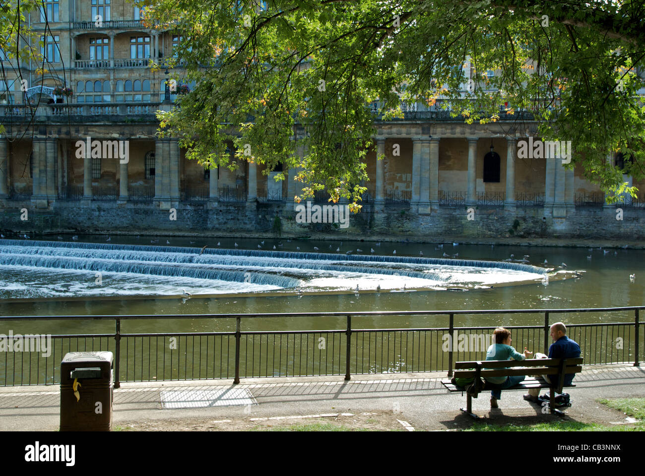Relaxing by the River, Bath Stock Photo - Alamy