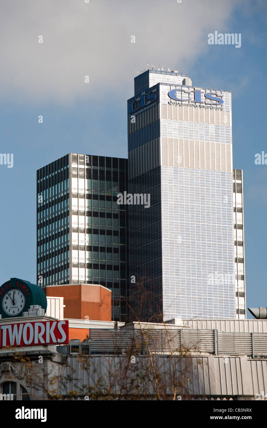 The Cooperative CIS Tower in manchester, UK. The tower has been covered ...