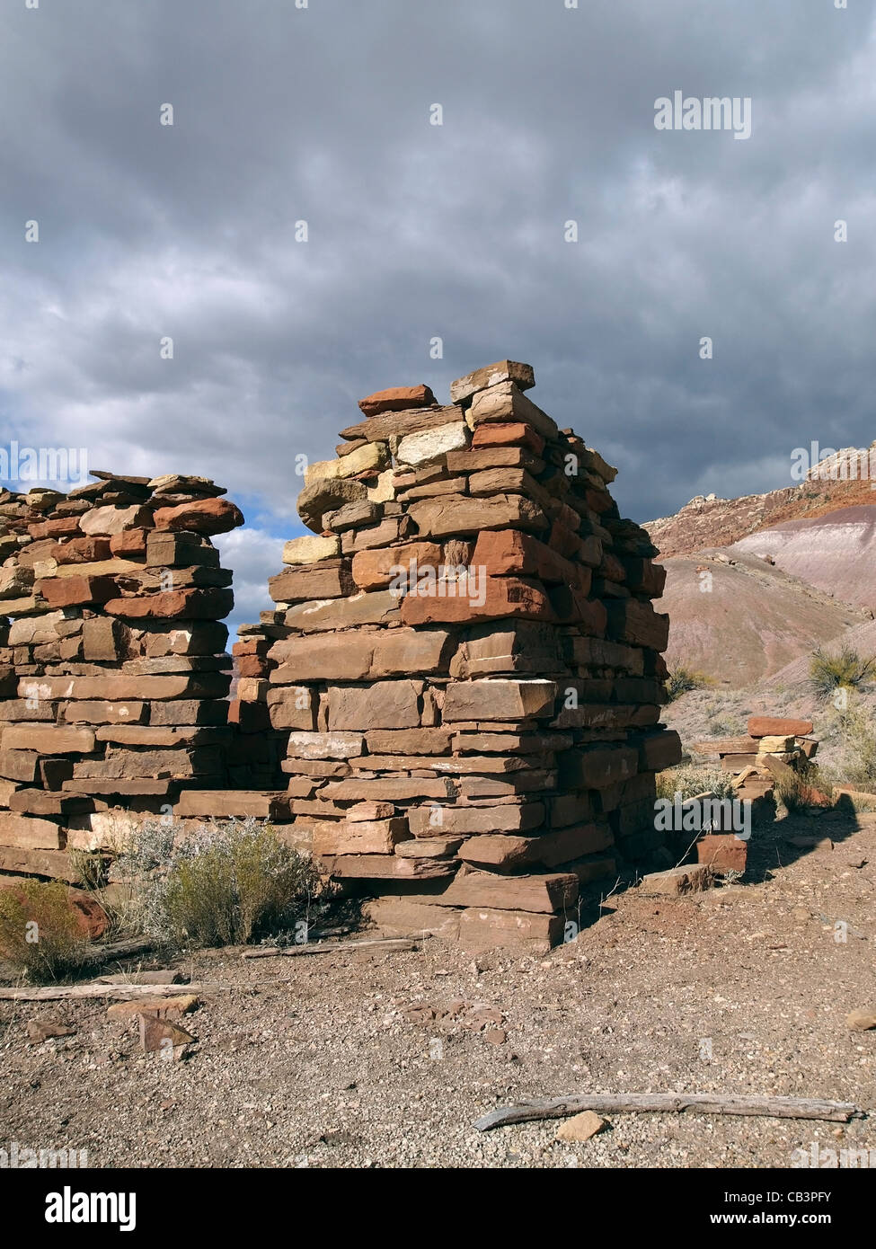 A crumbling cabin in a western ghost town Stock Photo - Alamy