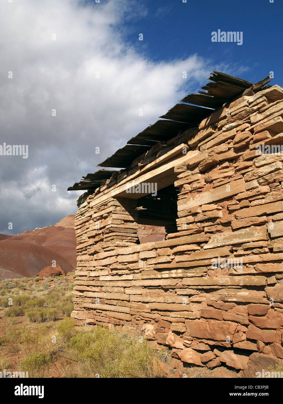 A crumbling cabin in a western ghost town Stock Photo - Alamy