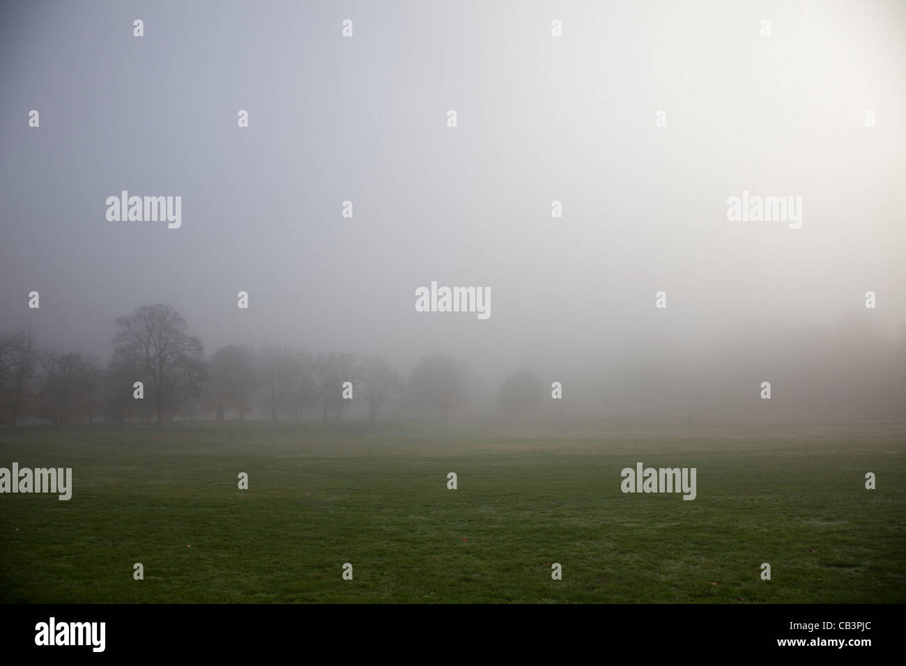 Thick fog in London. Eerie atmosphere as dense fog descends at ...