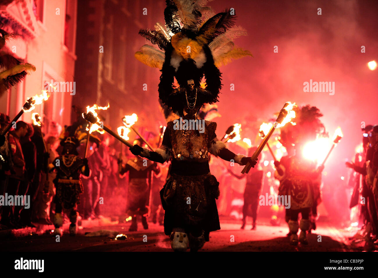 Lewes bonfire night celebrations Stock Photo - Alamy