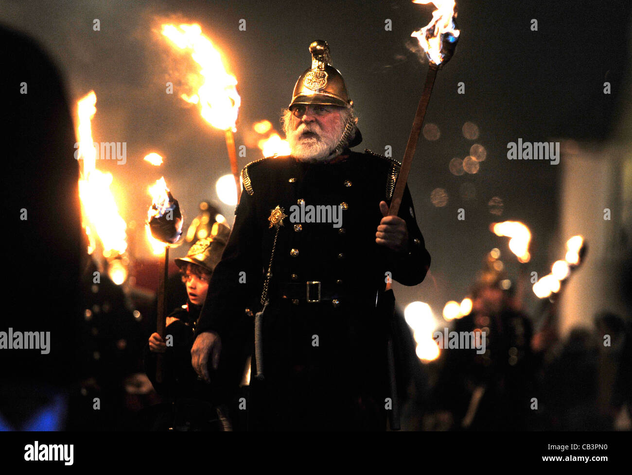 Lewes bonfire night celebrations Stock Photo - Alamy