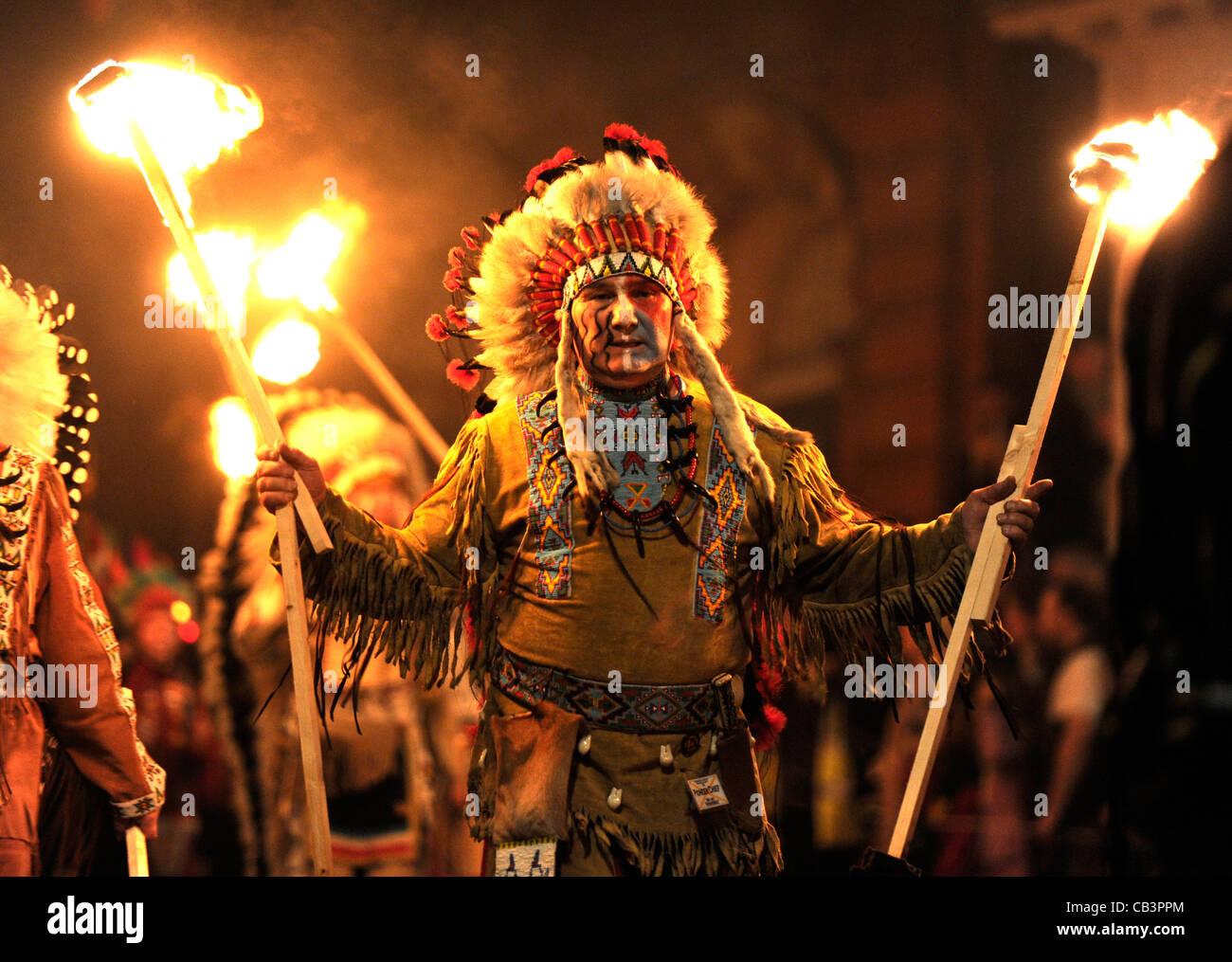Lewes bonfire night celebrations Stock Photo - Alamy