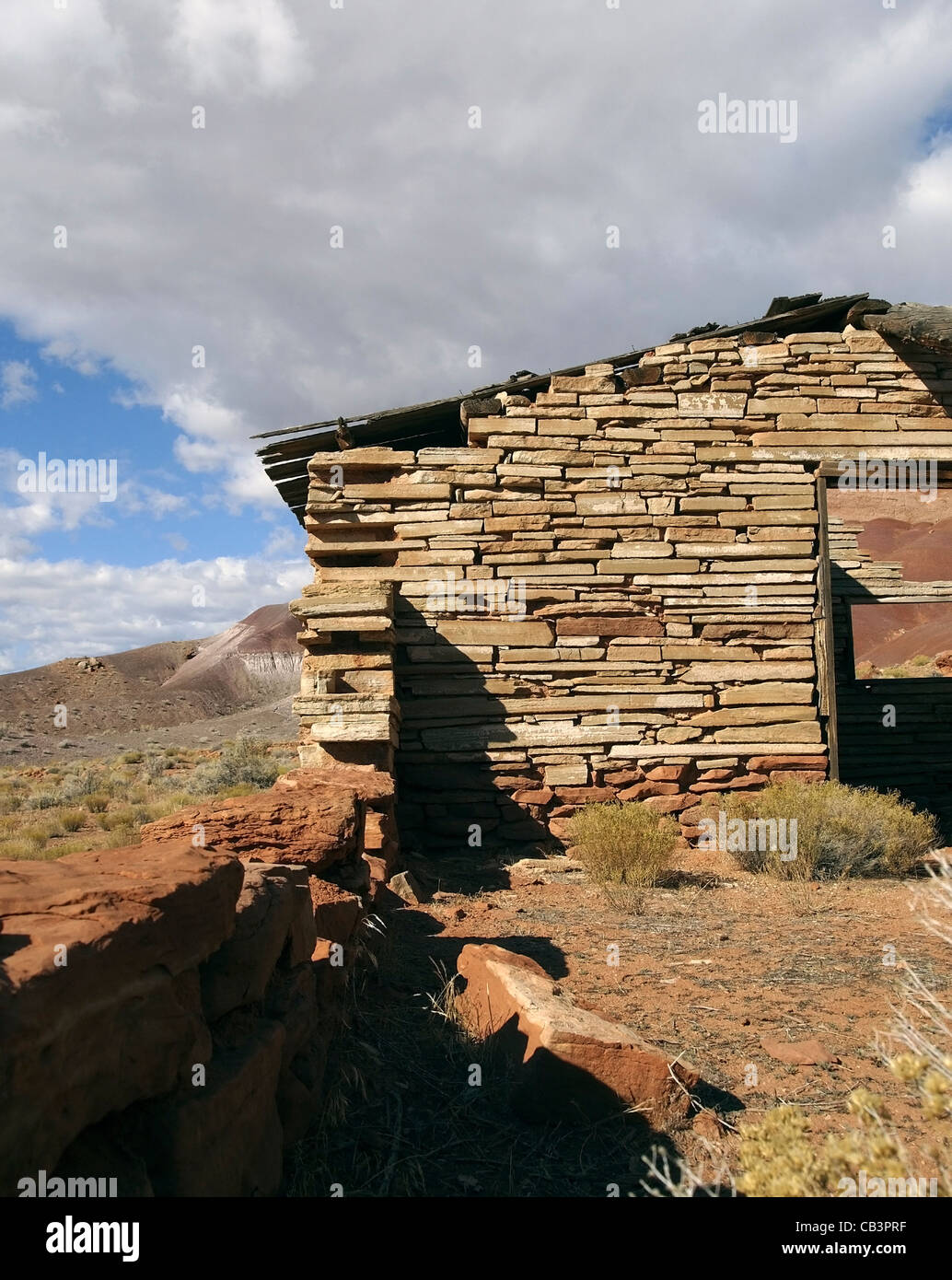 A crumbling cabin in a western ghost town Stock Photo - Alamy